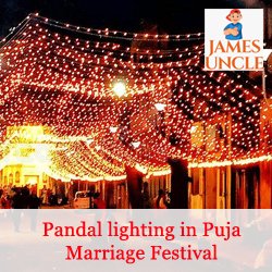 Pandal lighting in Puja Marriage Festival Mr. Raju Kaibartya in Kandi